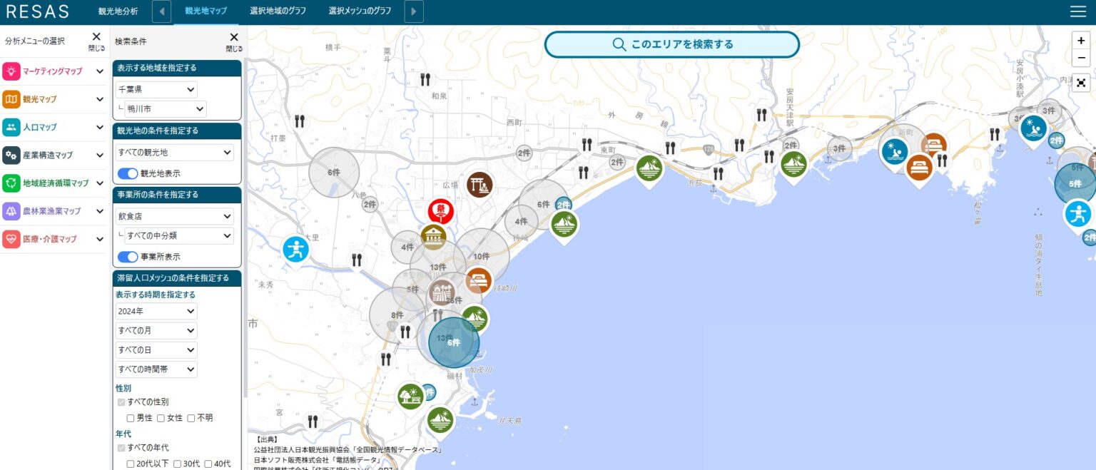 観光事業者必見の無料マーケティングツール「RESAS」の使い方を紹介 | レジャー観光開業なび